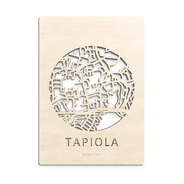 Espoo Tapiola map card – Papurino